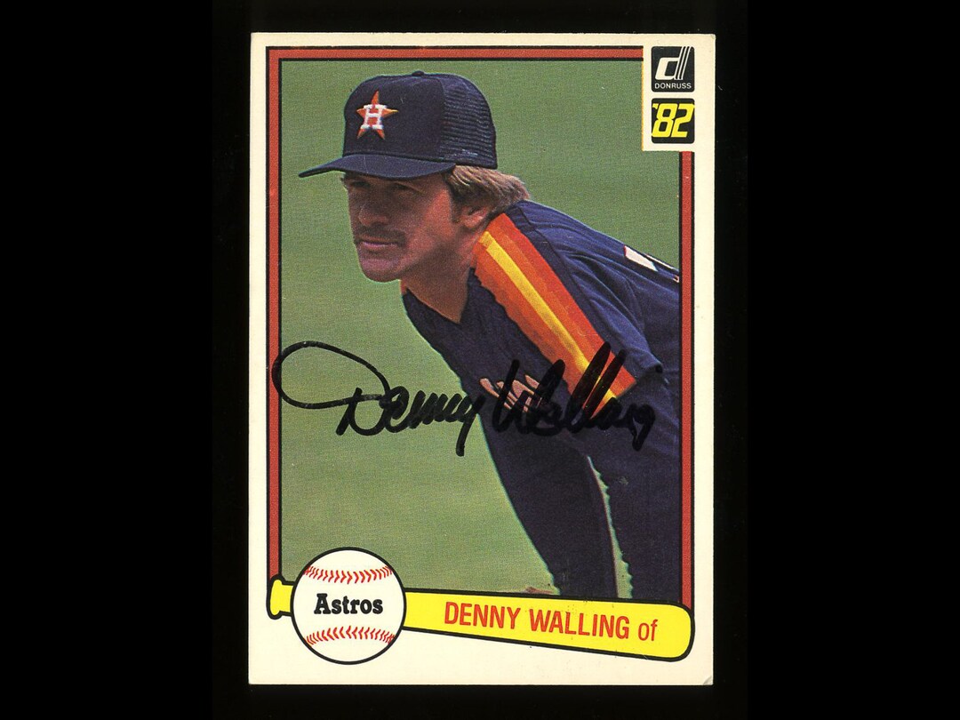 Denny Walling Signed 1982 Baseball Card Autographed Houston - Etsy
