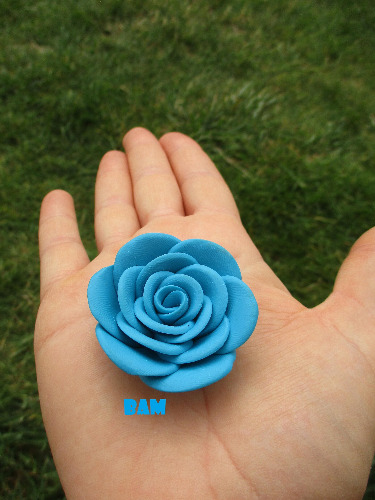 Blue Camellia Flower 40mm Pierced - Etsy