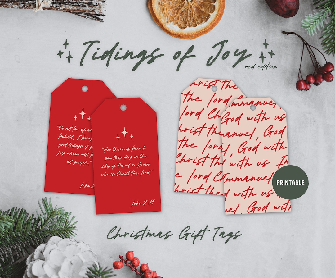 Printable Religious Christmas Gift Tags | Bible Versus Holiday Tags ...