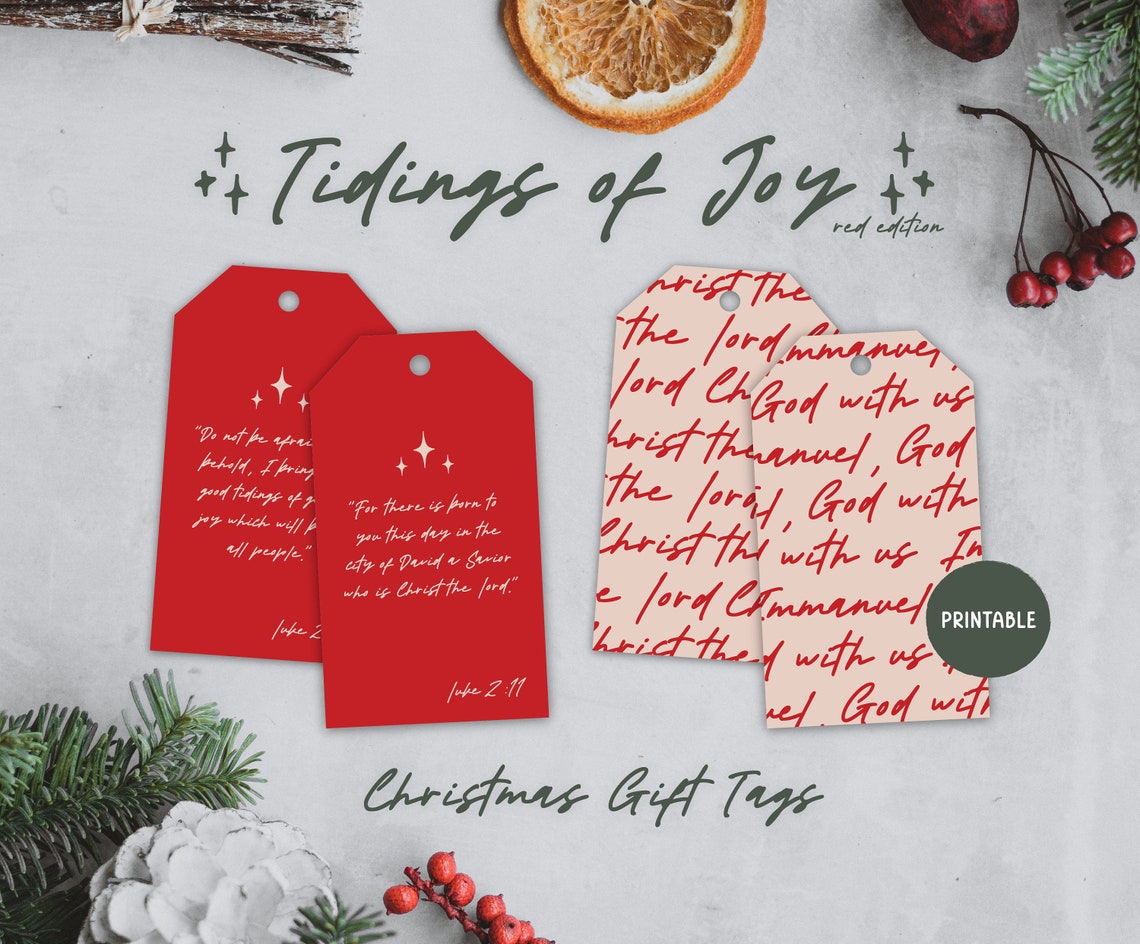 Printable Religious Christmas Gift Tags | Bible Versus Holiday Tags ...