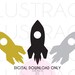 SVG File: ROCKET Space Vector Cricut Silhouette Cut - Etsy