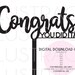 SVG File: Congrats Cake Topper Shapes, Decor, Vector, Cricut ...