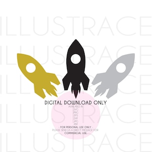 SVG File: ROCKET Space, Vector, Cricut, Silhouette Cut, Scrapbooking ...