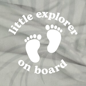Little Explorer on Board Car Vinyl Decal Waterproof Car Decal, Baby Car ...