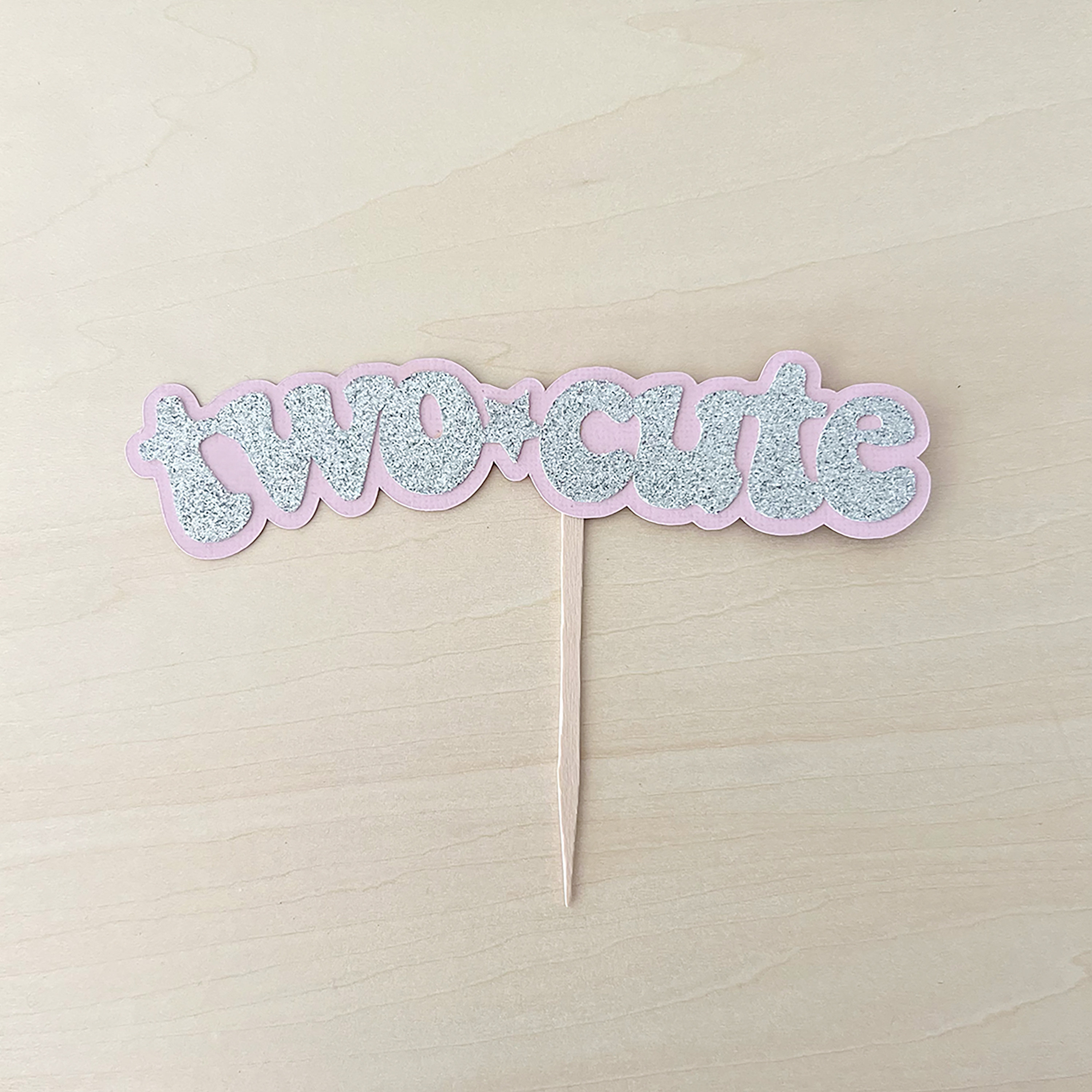 Two Cake Topper, Glitter 2nd Birthday Decoration - Etsy
