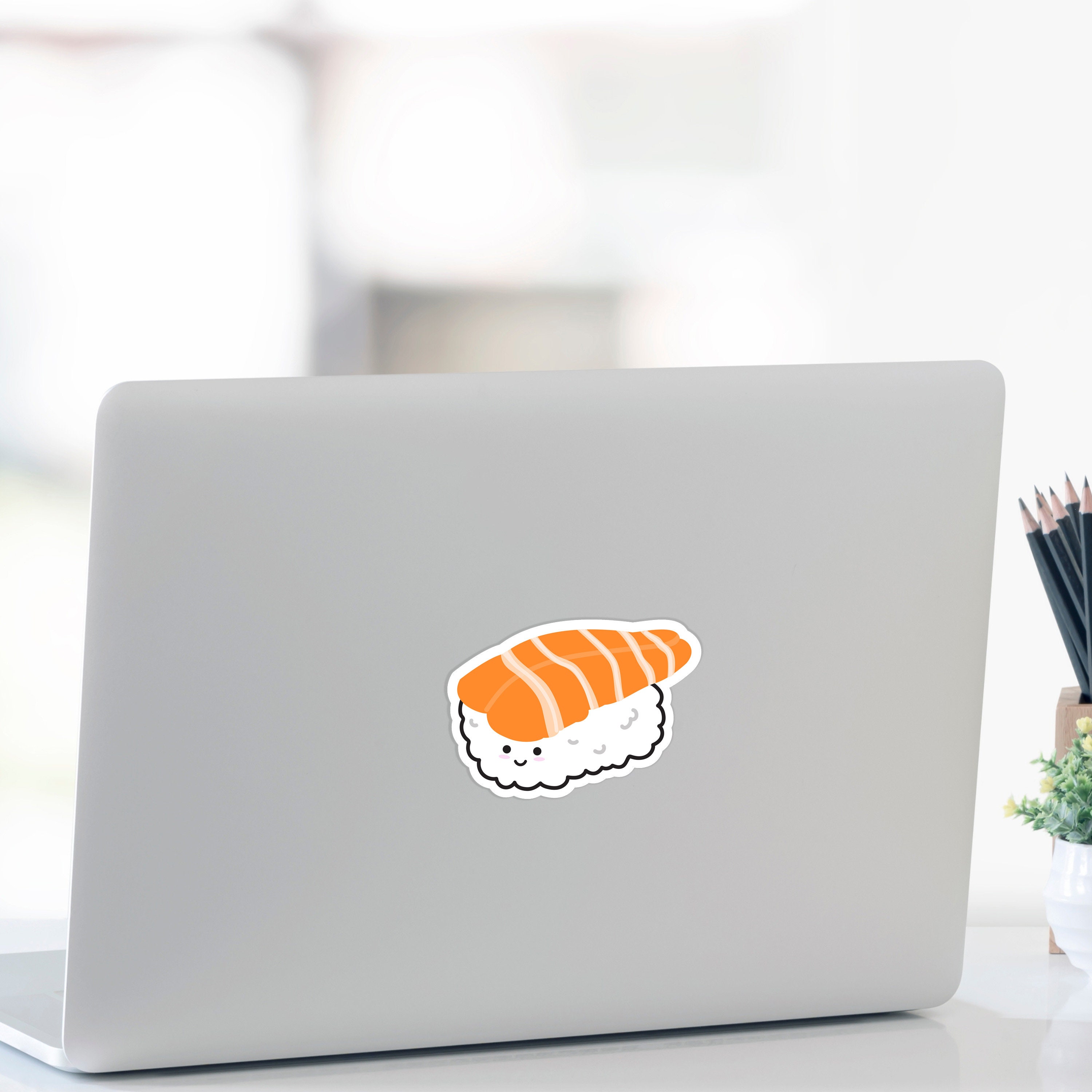 Sushi Roll Sticker - Shrimp Roll, Cute Sushi Sticker, Laminated ...