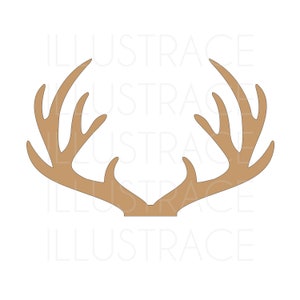 SVG File: Antler Holiday, Christmas Decor, Vector, Cricut, Silhouette ...