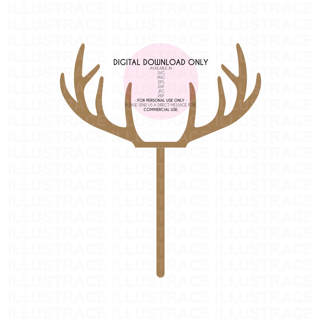 SVG File: Antler Cake Topper - Antlers, Deer, Holiday, Christmas Decor ...