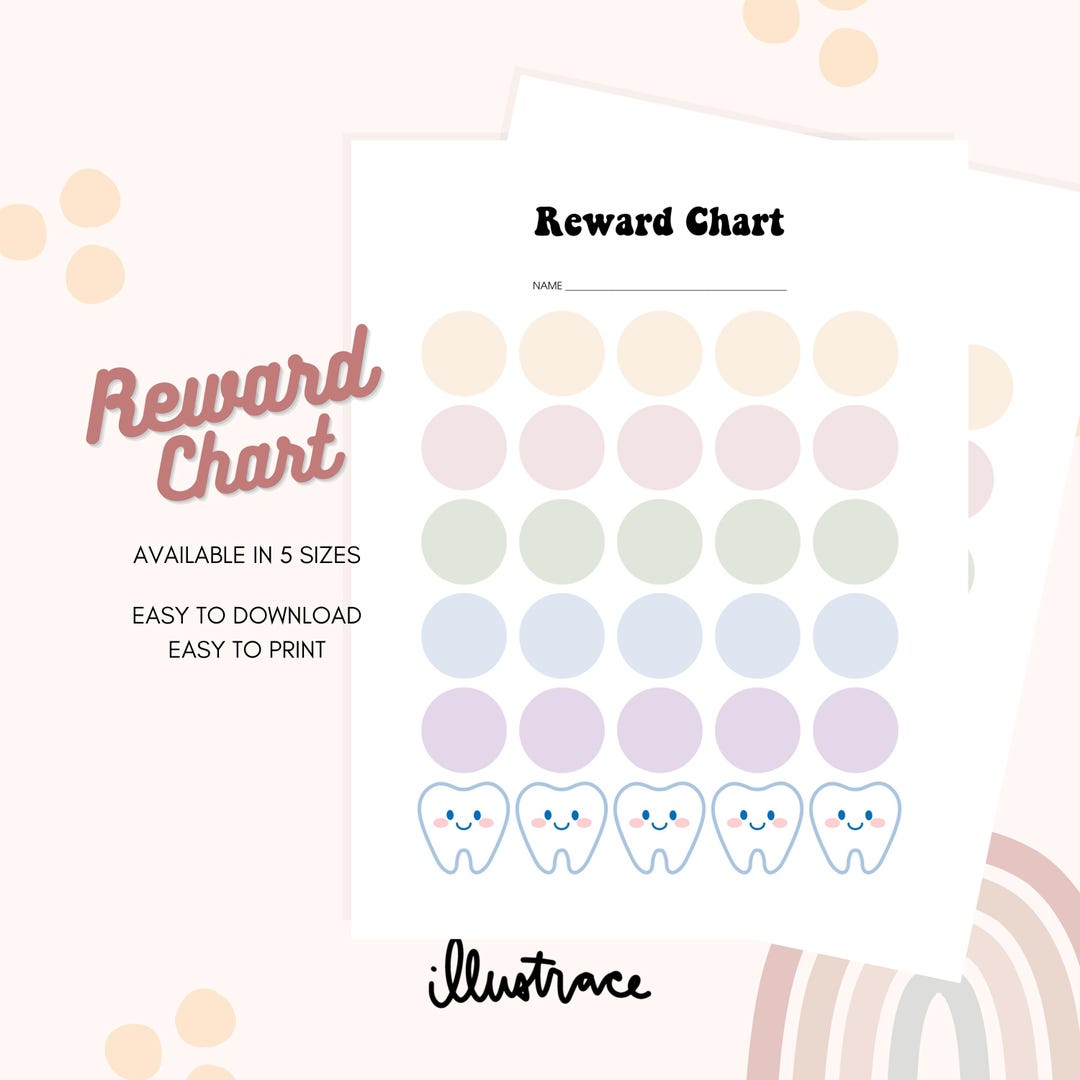 Reward Chart for Kids Sticker Chart Toddler Reward Chart Kids Sticker ...
