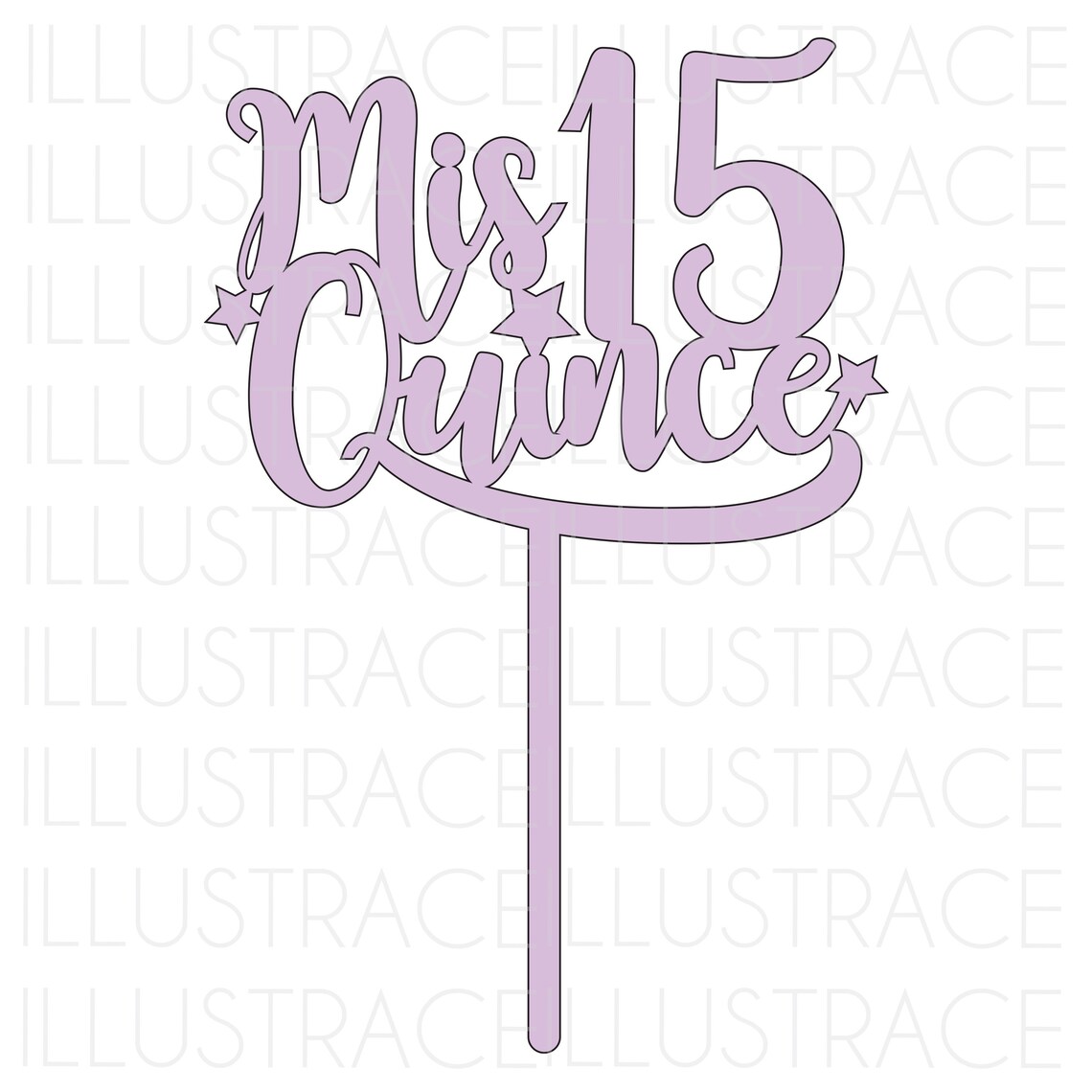 SVG Quinceanera Mis Quince 15 Cake Topper Vector Cricut - Etsy