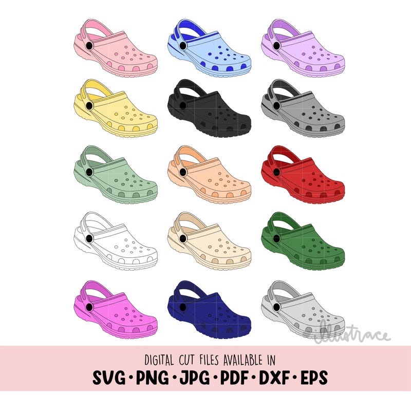 Crocs Clipart - Etsy