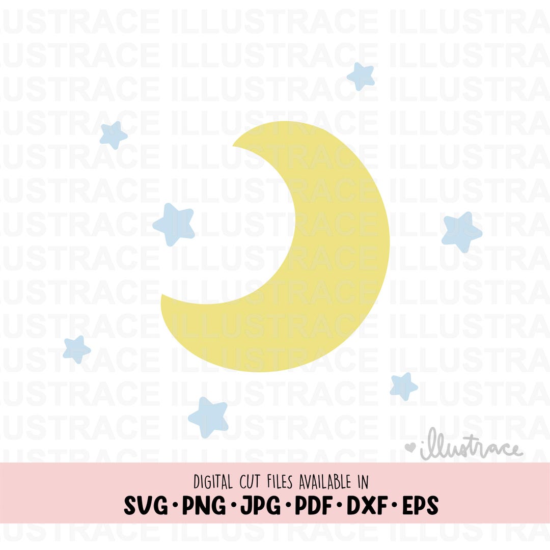 Moon and Stars Svg, Moon Svg, Star Svg, Galaxy Svg, Space Png ...