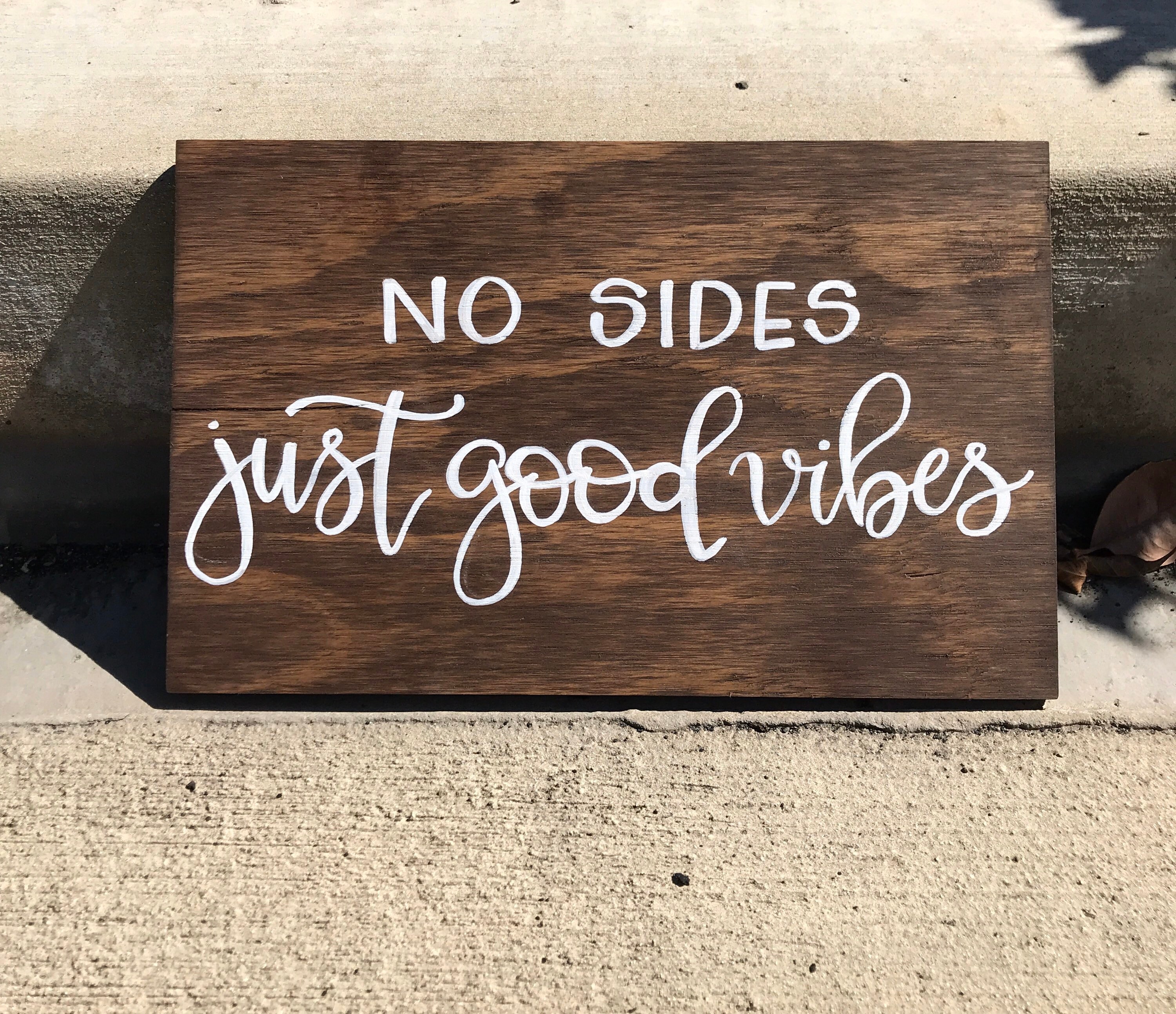 No Sides Just Good Vibes - Wedding Ceremony Sign - Etsy