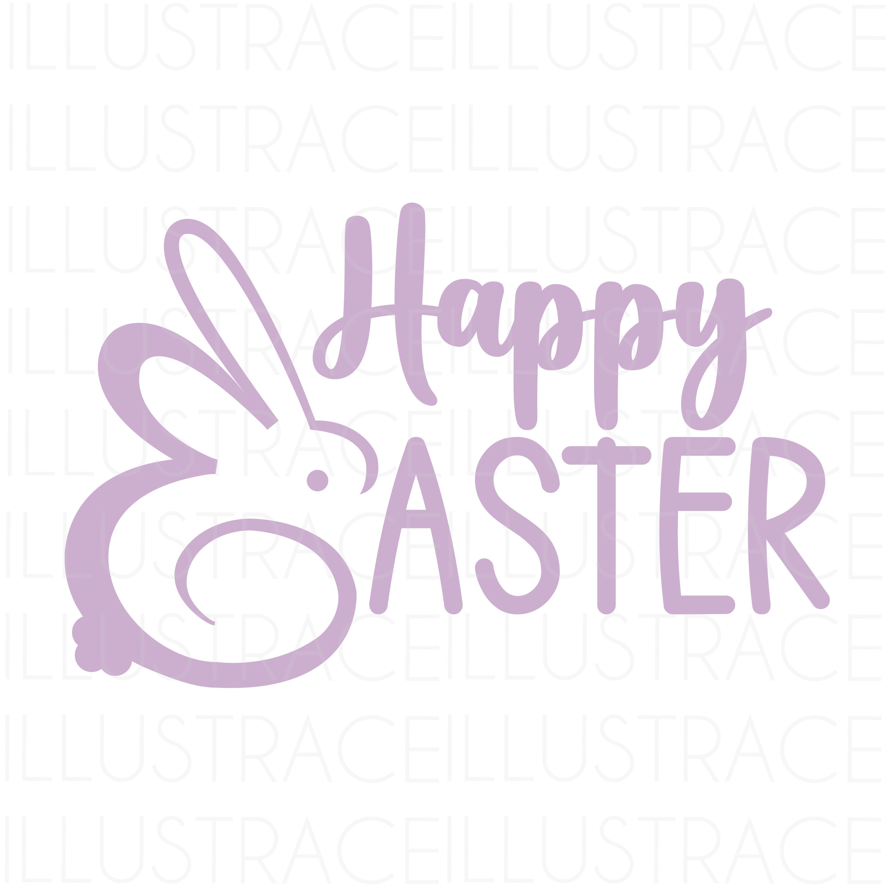 Happy Easter Bunny SVG Cut Files, Cricut, Glowforge (digital Download ...