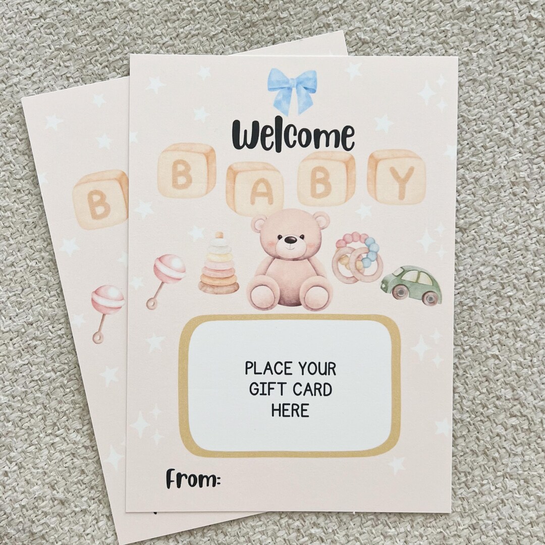 Baby Shower Card, Pack of Baby Shower Gift Card Holder, Welcome Baby ...