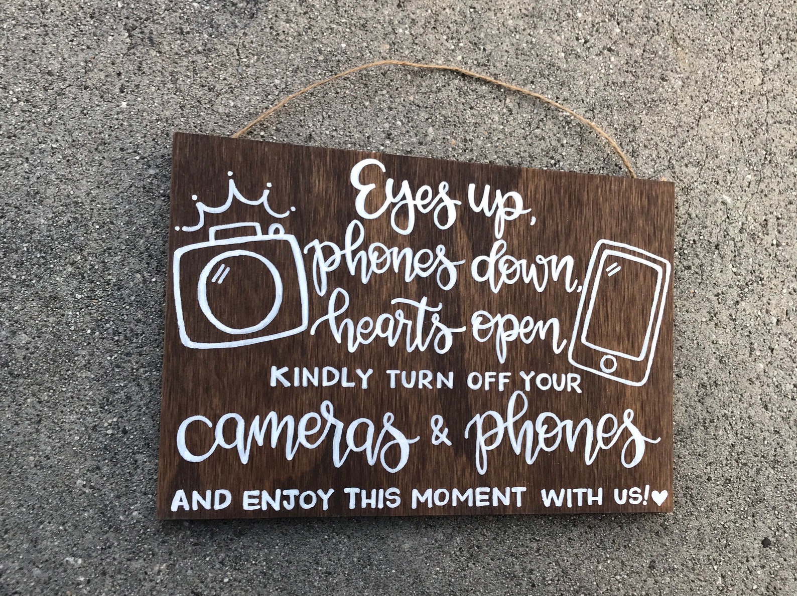 Unplugged Ceremony Wedding and Special Events for Guest Hand | Etsy