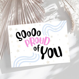 So Proud of You Card Template, Graduation Card Template, Graduation ...