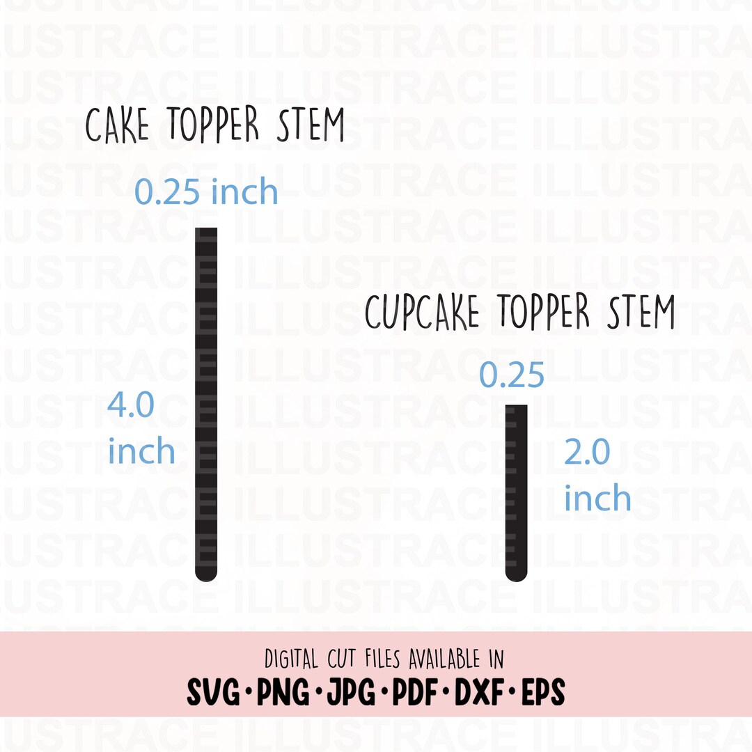 Cake Topper Stem to Unite for Cake Topper Design, Cupcake Topper Stem ...