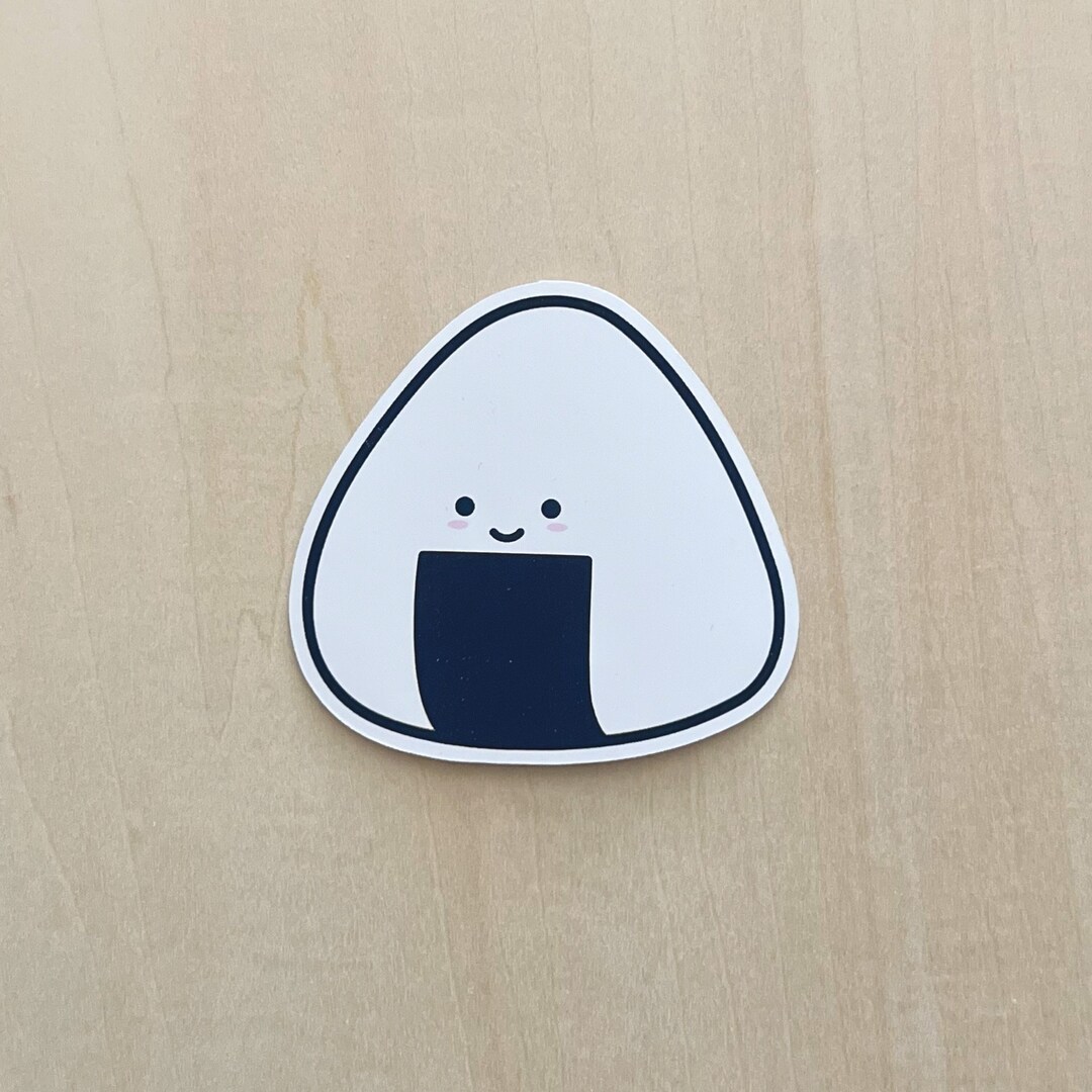 Onigiri Sticker - Cute Sushi Sticker, Kawaii Sushi, Japan, Tokyo ...