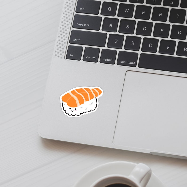 Sushi Roll Sticker - Shrimp Roll, Cute Sushi Sticker, Laminated ...
