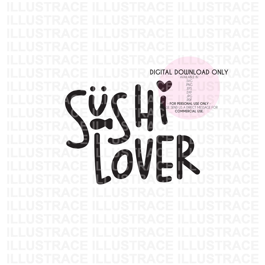 SVG Sushi Lover, Sushi, Sushi Decals, Sushi Sticker, Vector, Stickers ...