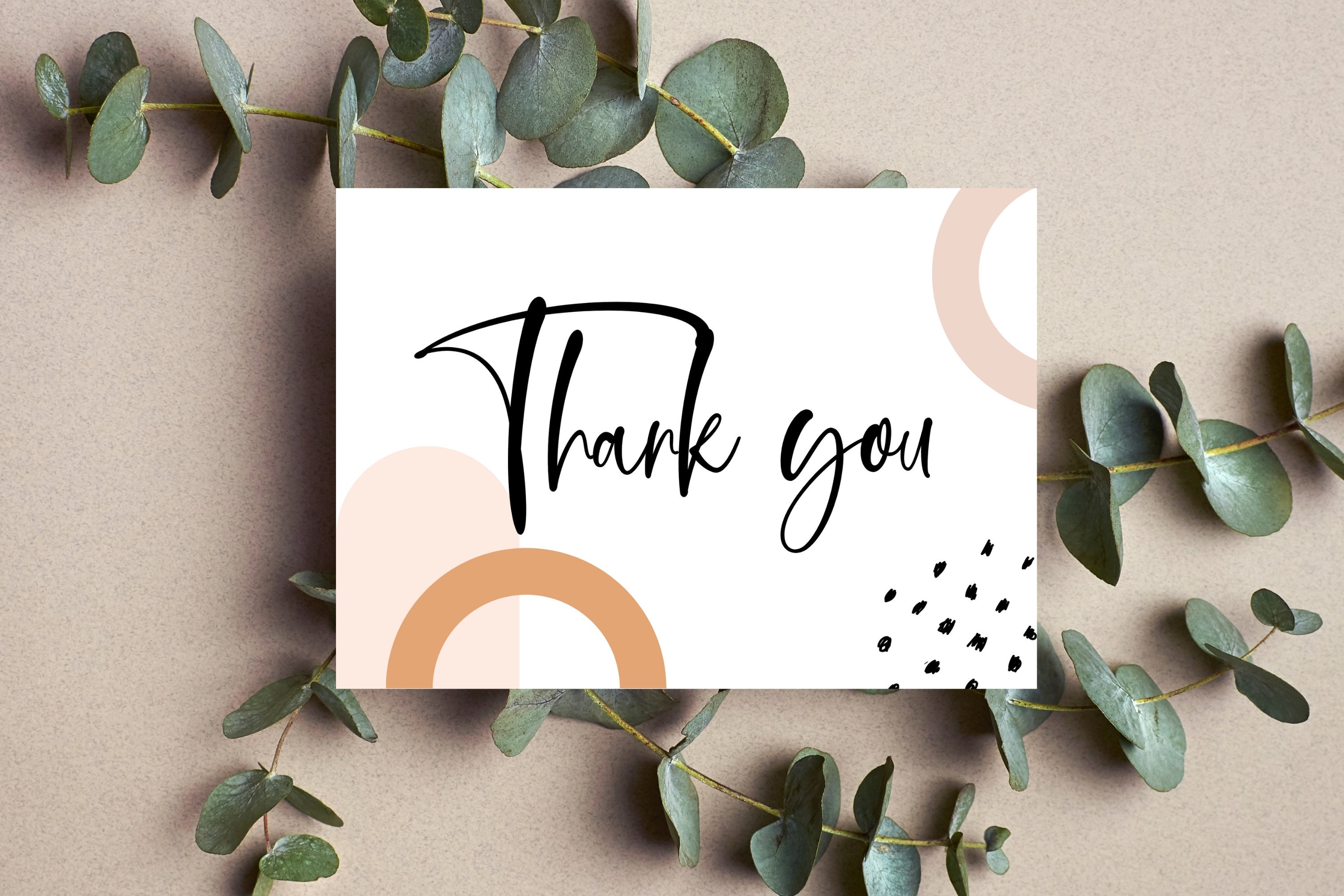 Minimalist Thank You Card Template, Modern Printable (edit With Canva ...
