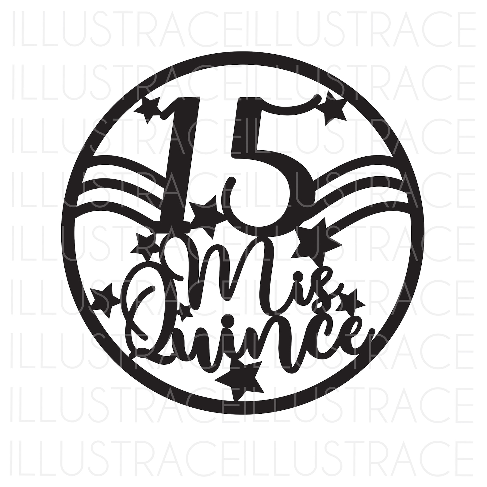 SVG Quinceanera - Mis Quince 15 - Cake Topper, Vector, Cricut ...