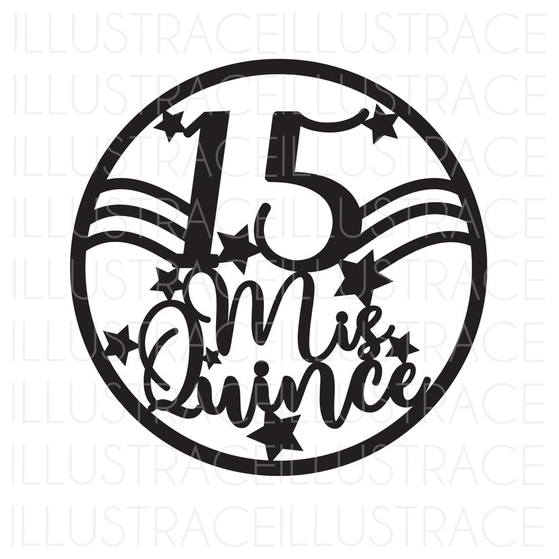 SVG Quinceanera Mis Quince 15 Cake Topper Vector Cricut - Etsy