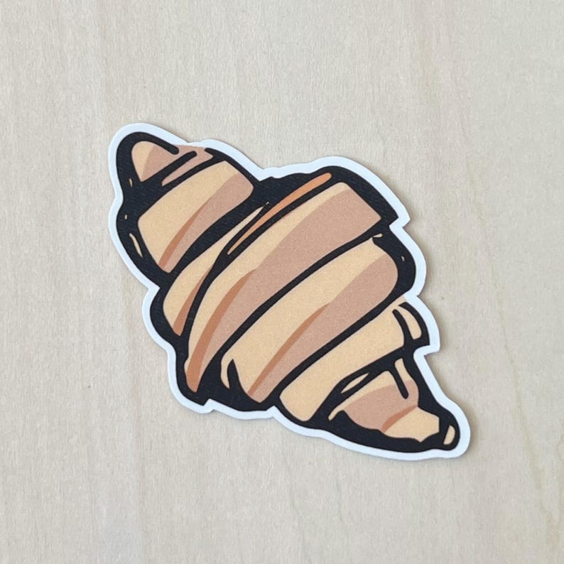 Croissant Sticker, Waterproof Vinyl Decal for Laptop, Tumbler - Etsy