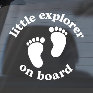 Little Explorer on Board Car Vinyl Decal Waterproof Car Decal, Baby Car ...