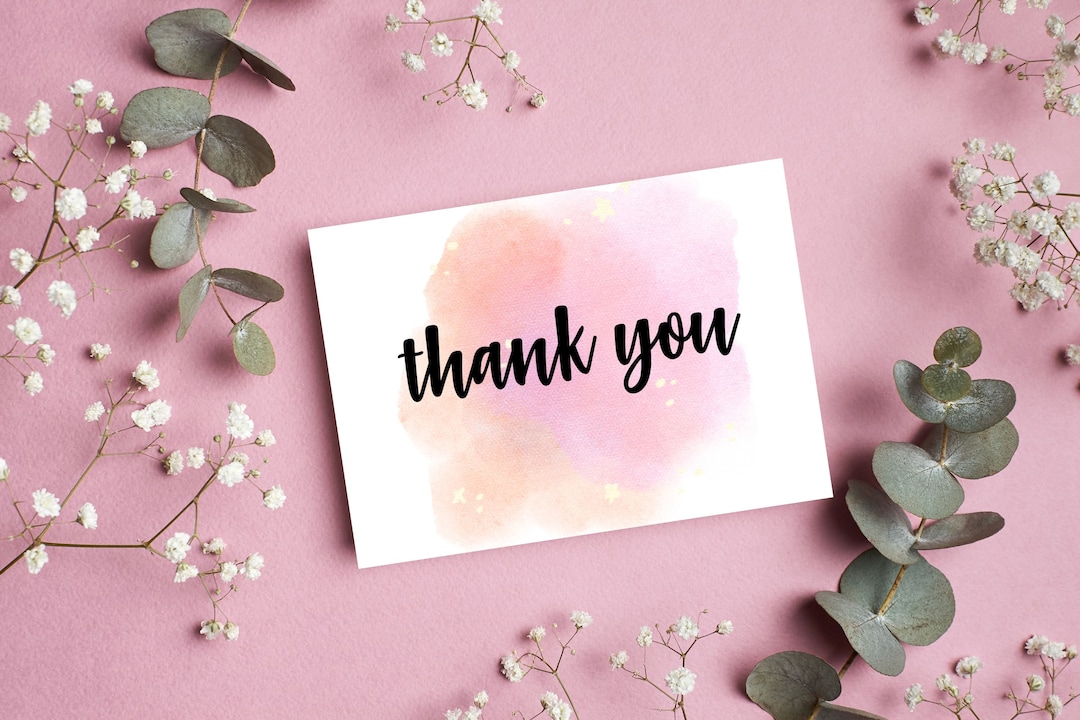 Minimalistic Thank You Card Template, Thank You Card Printable, Thank ...