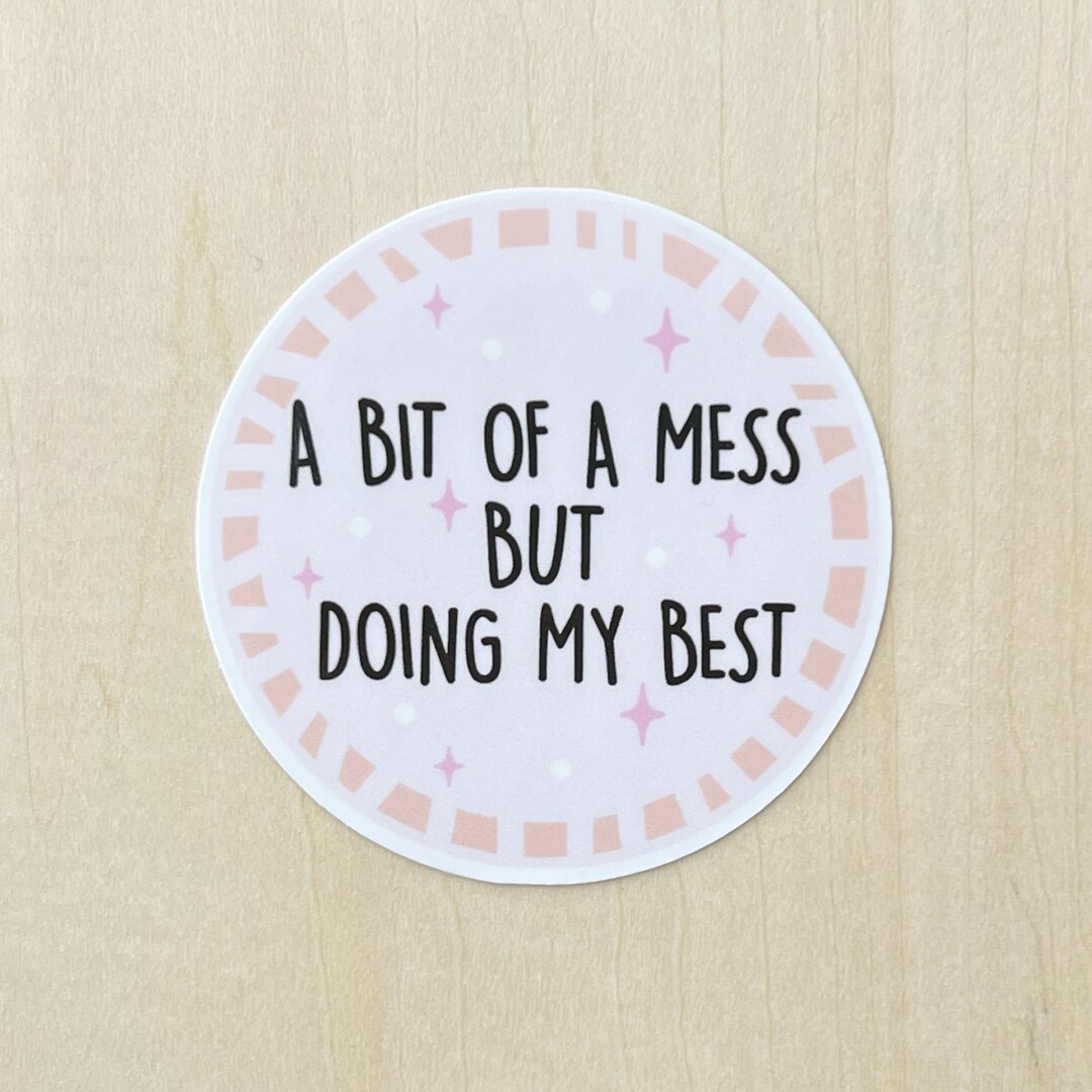 Doing My Best Sticker Laminated Waterproof Die-cut Sticker for Water ...