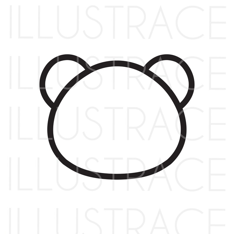 SVG File: Teddy Bear Shapes Outline Vector Cricut - Etsy