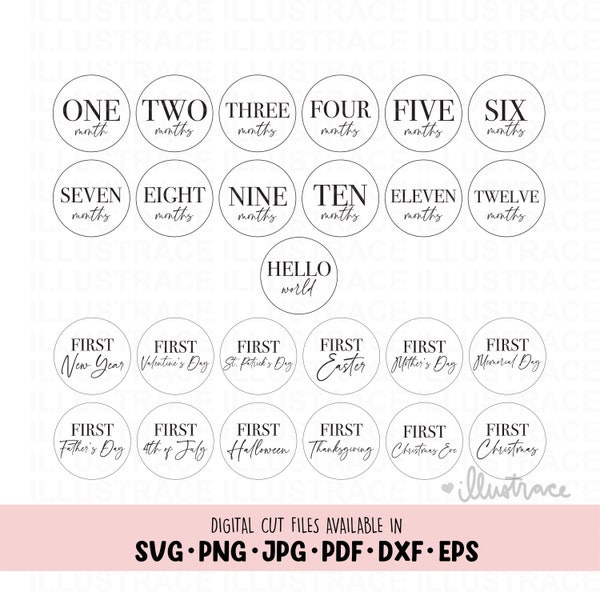 Baby Monthly Milestone Svg - Etsy