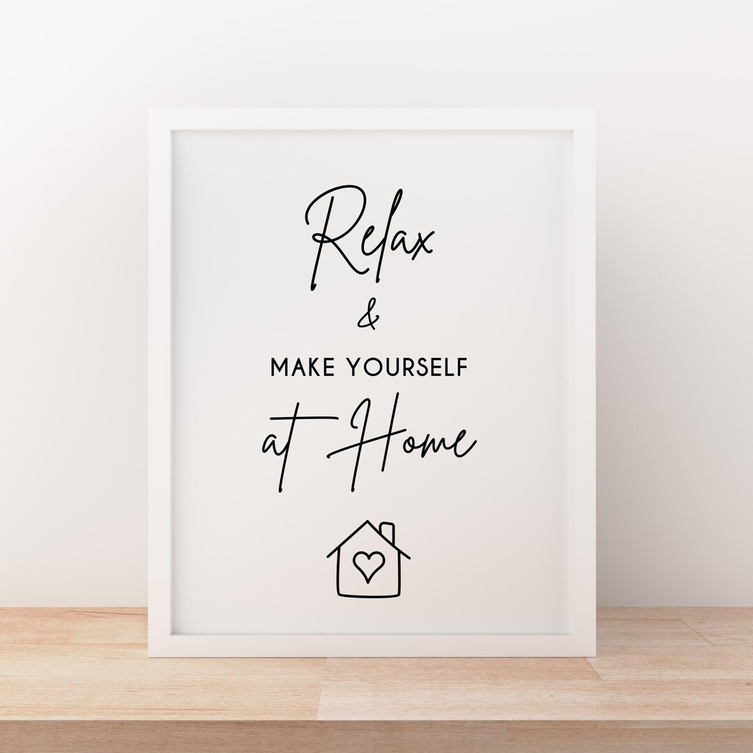 Airbnb Host Sign, Airbnb Welcome Sign, Warm Welcome Sign, Relax and ...