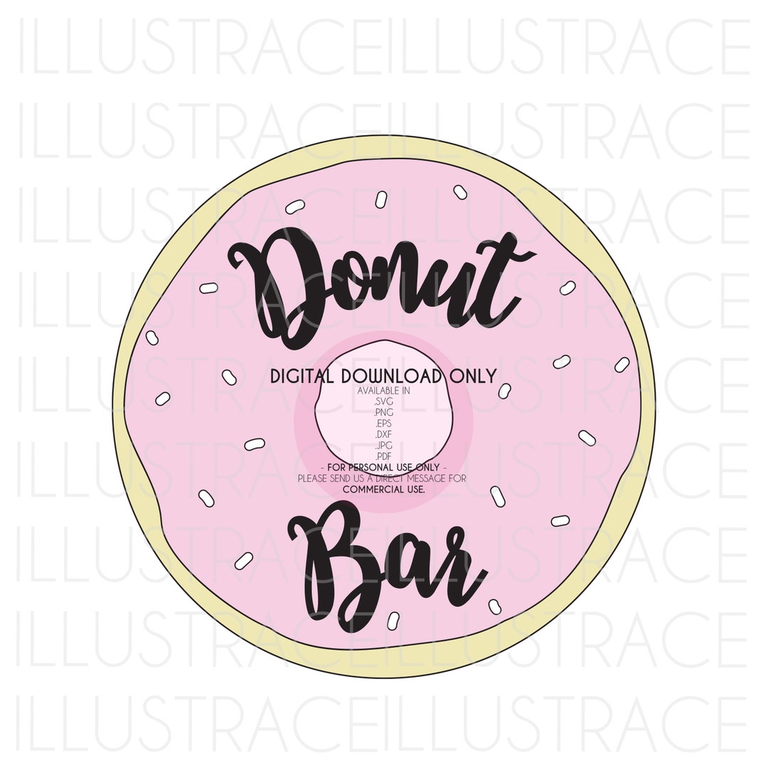 SVG Donut Bar - Donuts, Donuts Party, Donuts Decal, Stickers, Vinyl ...