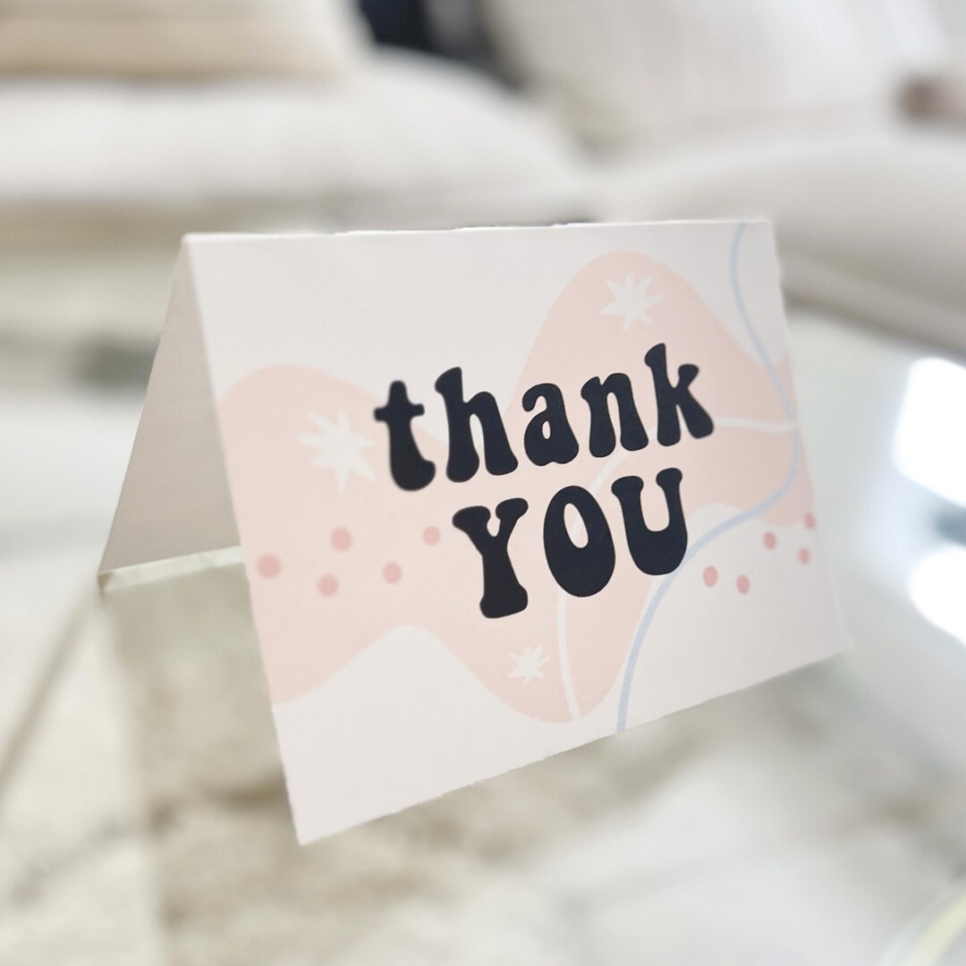 Minimalistic Thank You Card, Thank You Card for Friend, Thank You Card ...
