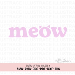 Meow Png Cat Svg, Cat Png, Cat Lover Png, Cat Lover Svg, Cat Lady Svg ...