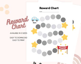 Reward Sticker Chart Printable Sticker Chart Toddler Reward Chart Kids ...
