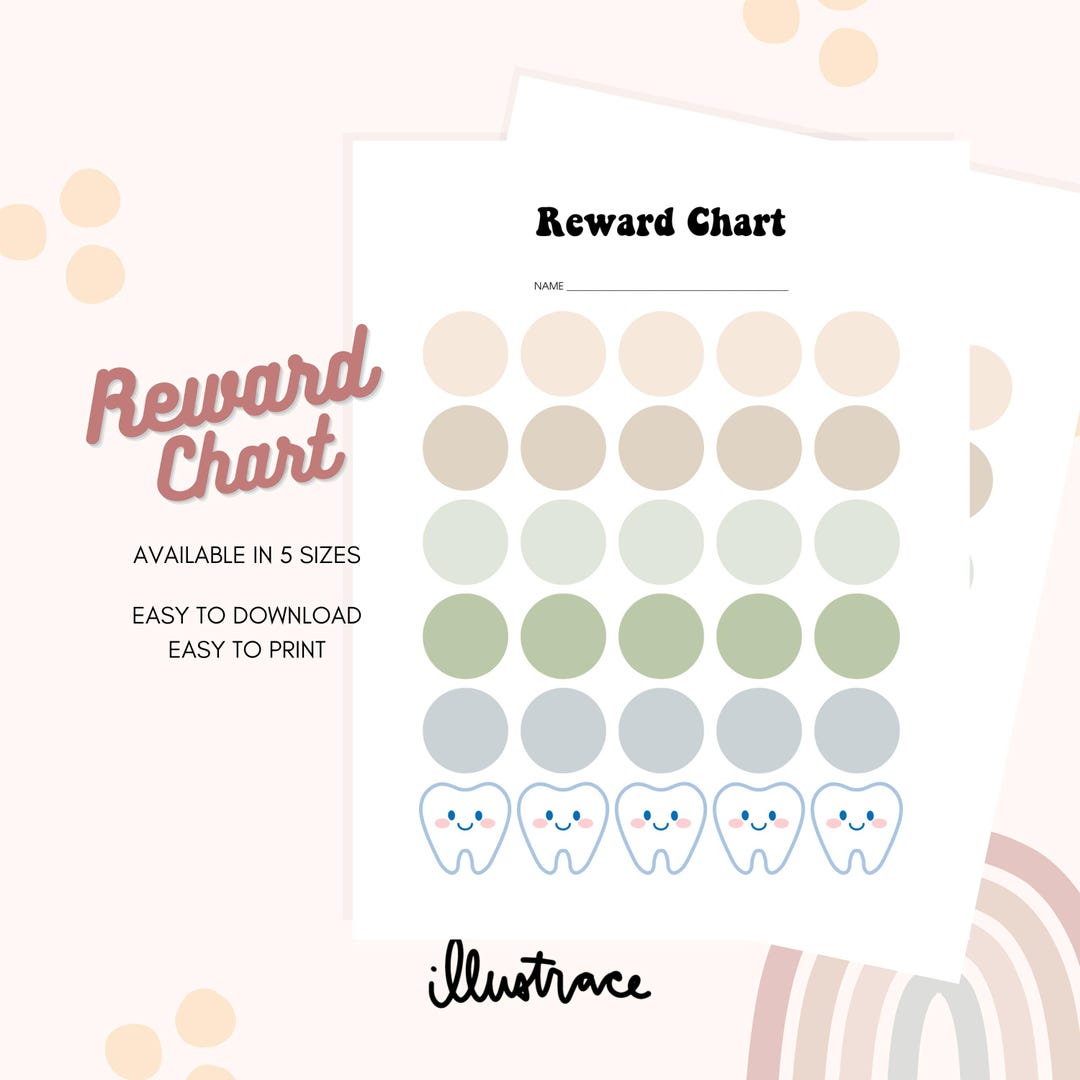 Reward Chart Printable Sticker Chart Toddler Reward Chart Kids Sticker ...