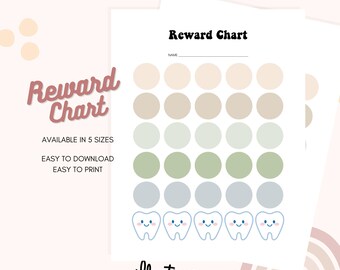 Reward Sticker Chart Printable Sticker Chart Toddler Reward Chart Kids ...