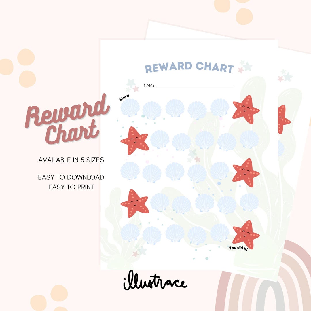 Reward Chart Printable Sticker Chart Toddler Reward Chart Kids Sticker ...