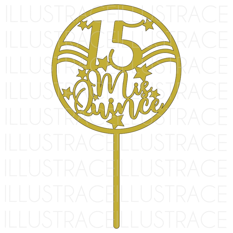 SVG Quinceanera Mis Quince 15 Cake Topper Vector Cricut - Etsy
