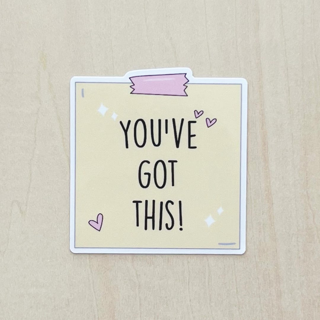 You've Got This Vinyl Sticker, Motivational Water Bottle Decal - Etsy