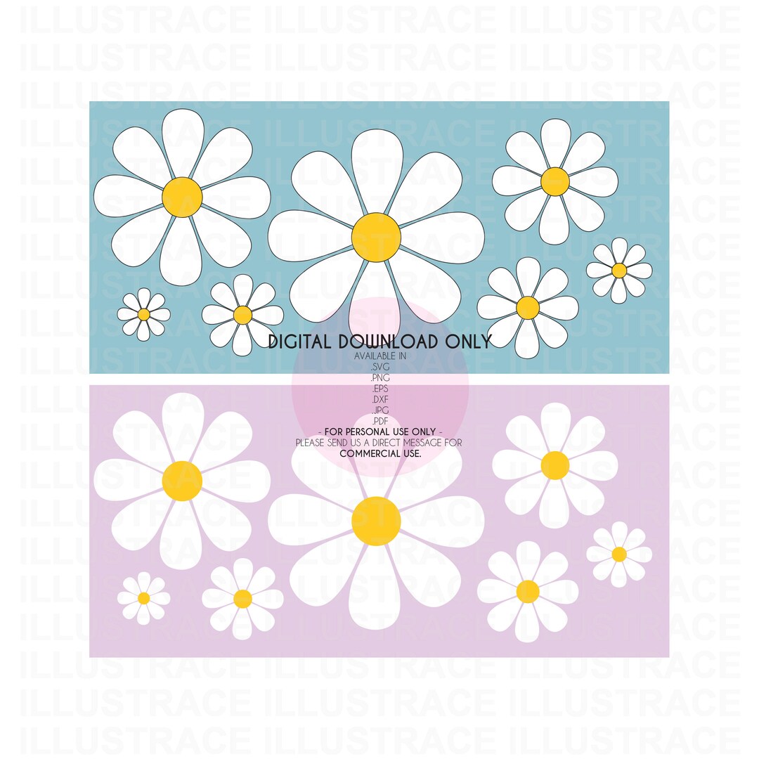 SVG Daisy Flowers - Daisies, Groovy, Flower Vector, Stickers, Vinyl ...