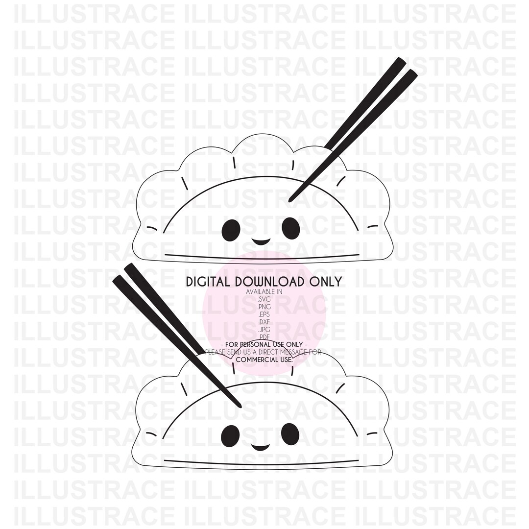 SVG Dumpling, Vinyl Sticker, Stickers, Cake Topper, Clip Art, Vector ...