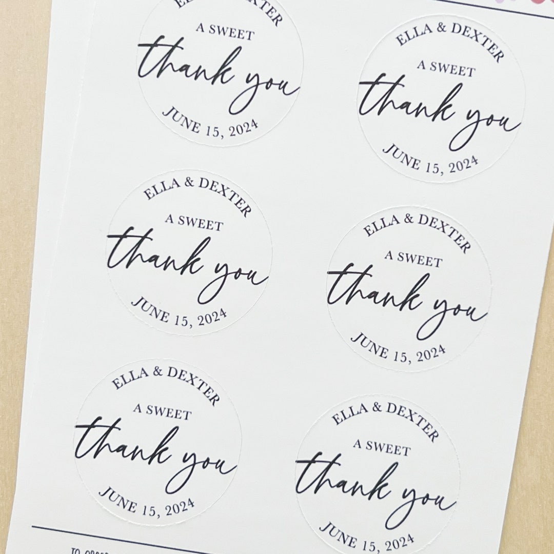 Custom Thank You Labels Waterproof Labels, Matte, High Gloss Kiss-cut ...