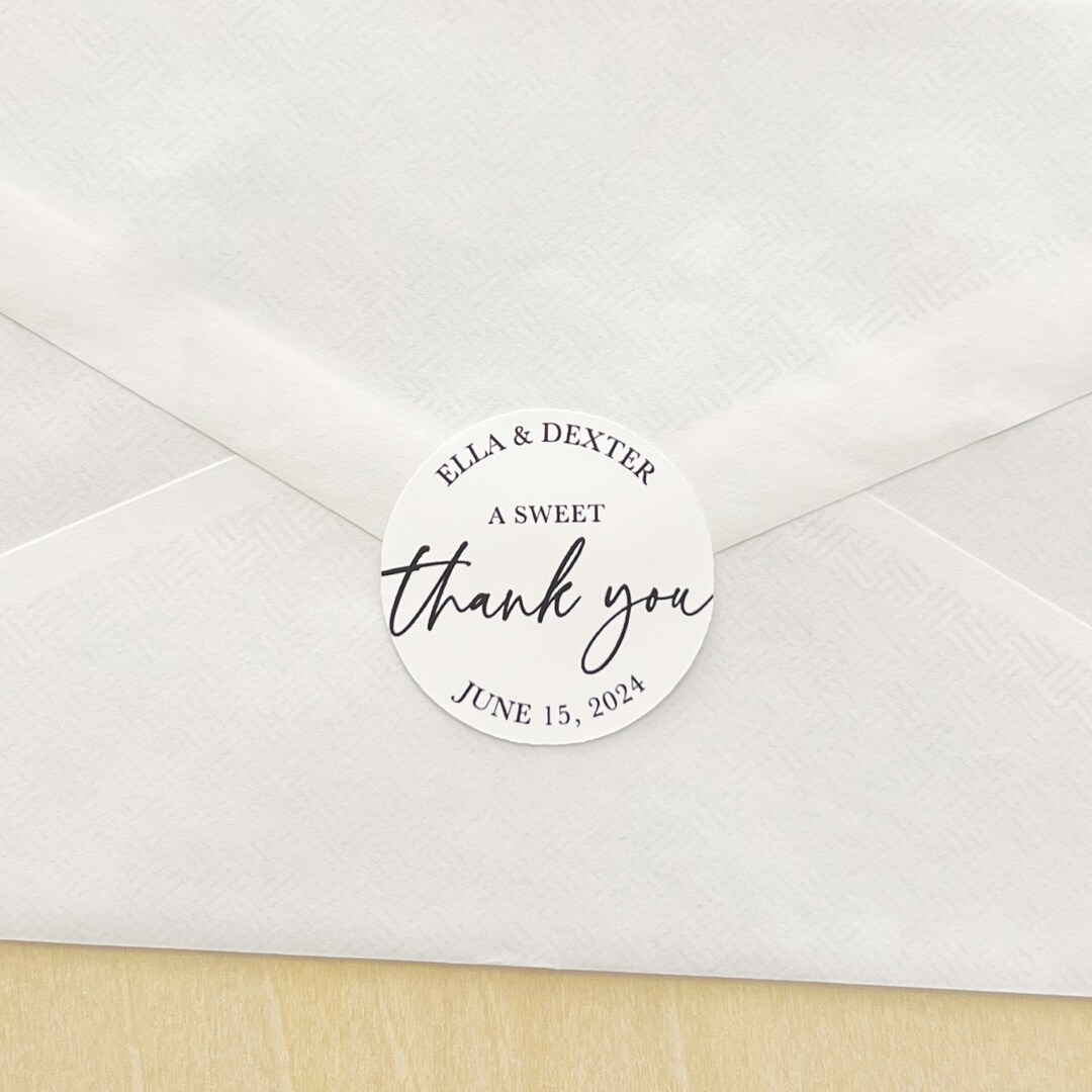 Custom Thank You Labels - Waterproof Labels, Matte, High Gloss Kiss-cut ...