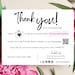 Thank You Note Template - Editable, Printable Instant Download, Digital ...
