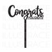 SVG File: Congrats Cake Topper Shapes Decor Vector - Etsy